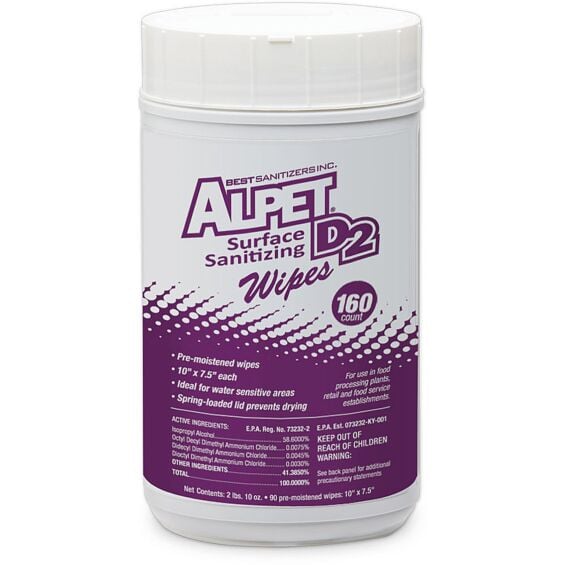 Best Sanitizers Alpet D2 1-Quart Bottles with Trigger Sprayers - Case of 4