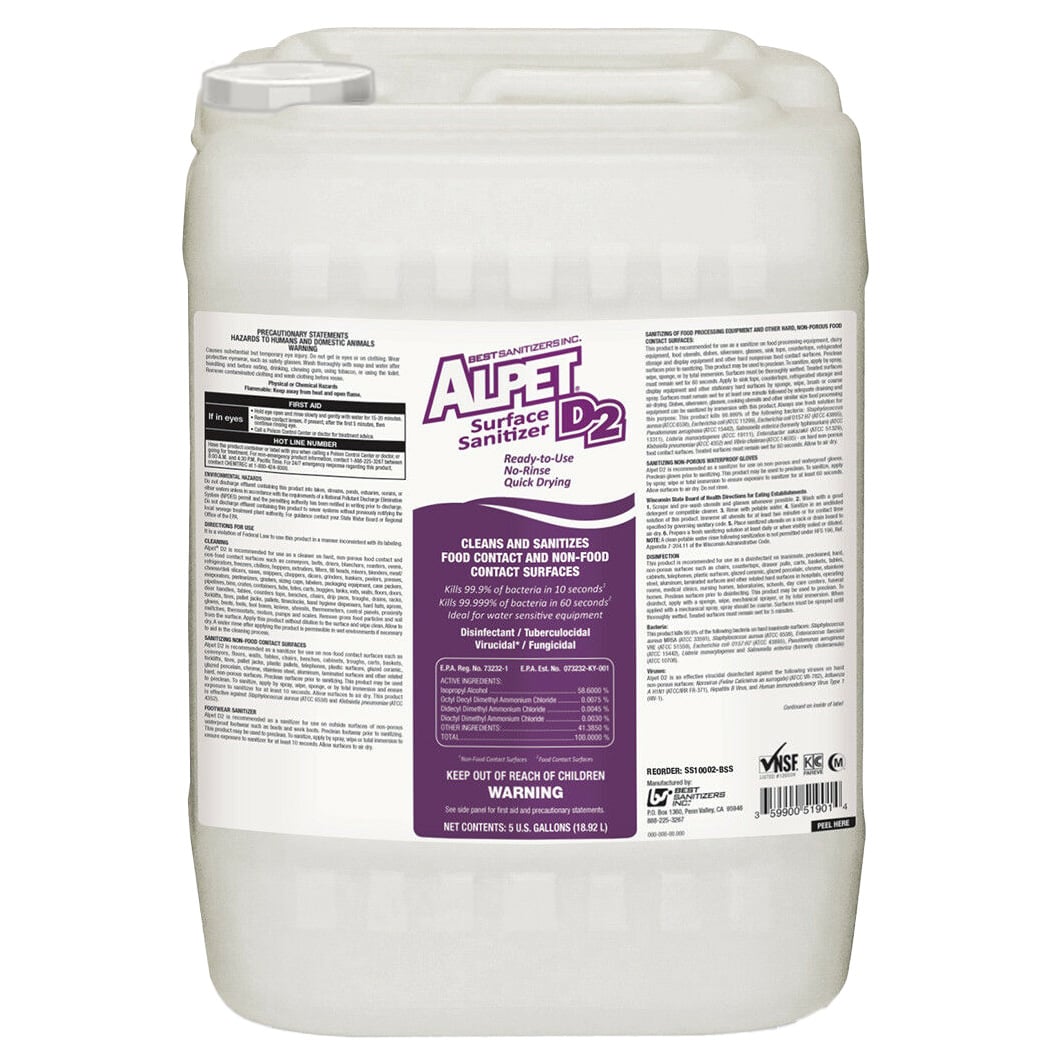 Best Sanitizers Alpet D2 Pail with Dip Tube